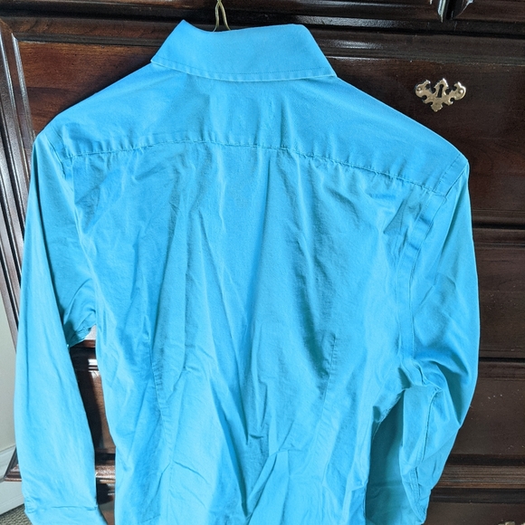 Express | Shirts | Express Small Teal Green Button Down Shirt | Poshmark